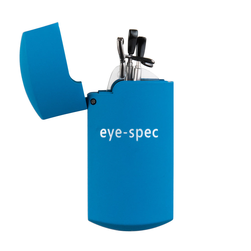 eye-pocket | rimless folding glasses with blue mini case – eye-spec