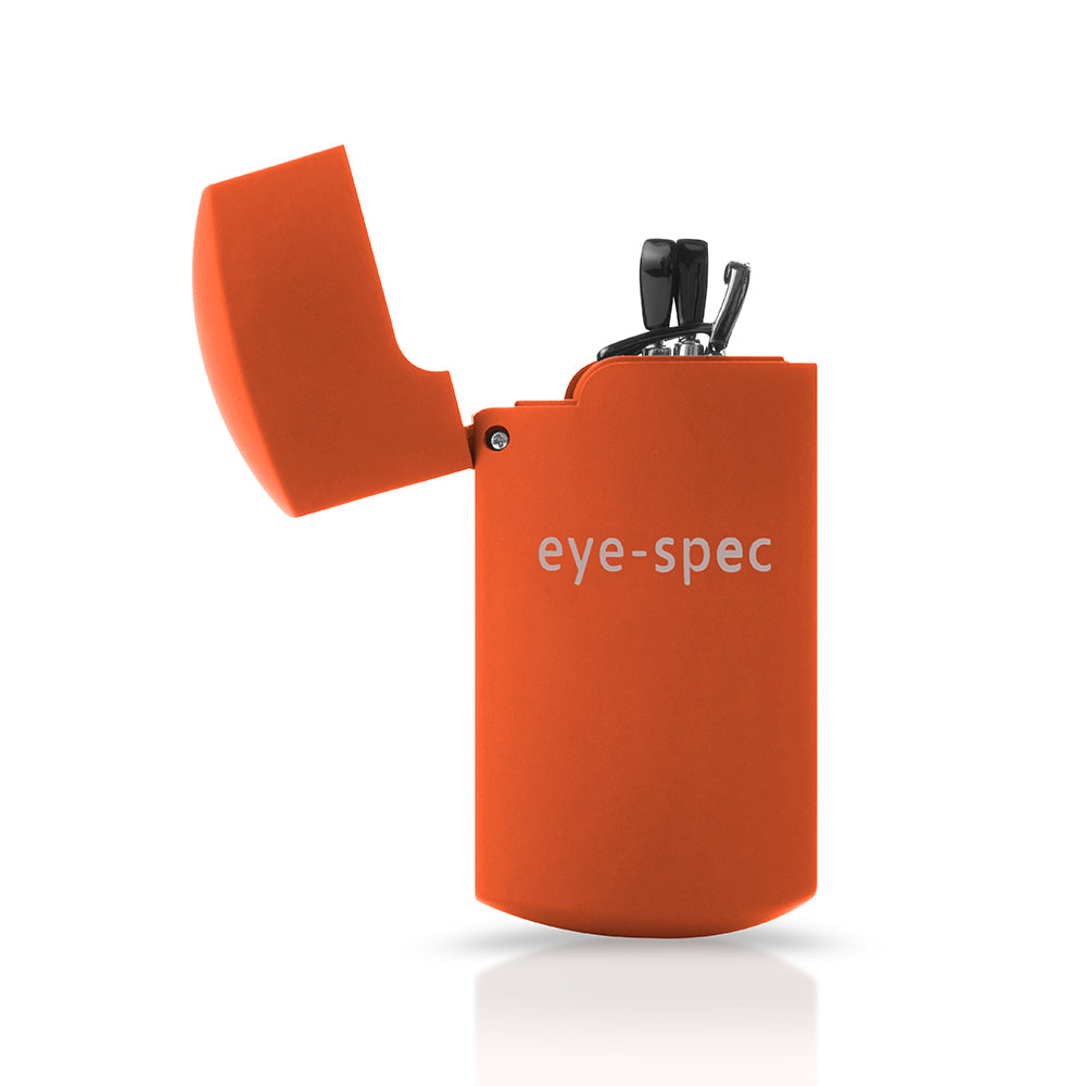 eye-pocket | rimless folding glasses with orange mini case – eye-spec