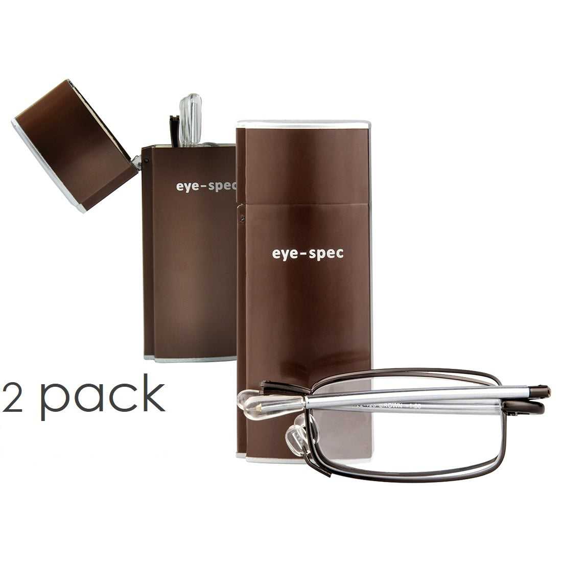 eye-see duo (2 Pairs) | foldable reading spectacles with compact case ...